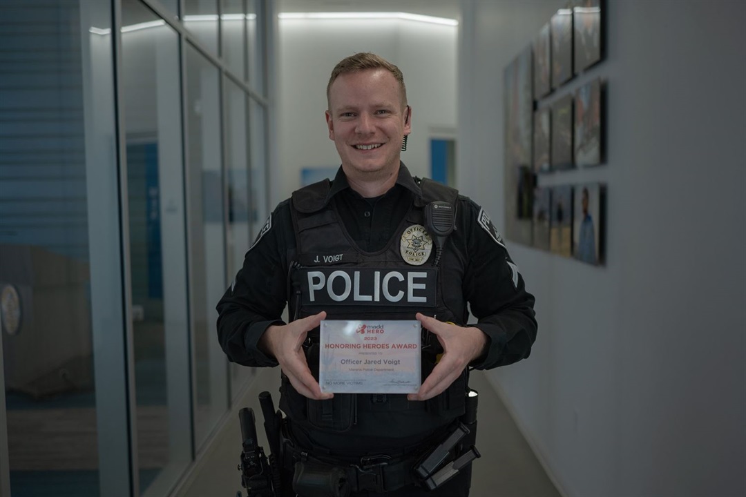 Marana Police Officer honored for commitment to DUI enforcement - Town ...
