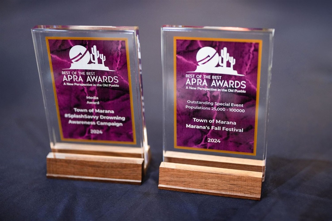 Town of Marana receives two APRA awards - Town of Marana, AZ